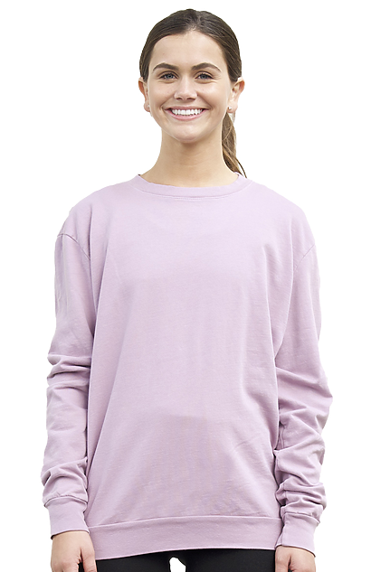 Unisex Vintage Pigment Dyed Fleece Crew Sweatshirt | Royal Wholesale