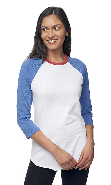Unisex Americana Raglan Baseball Shirt | Royal Wholesale