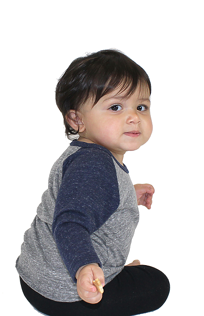 Infant Triblend Raglan Baseball Shirt | Royal Wholesale